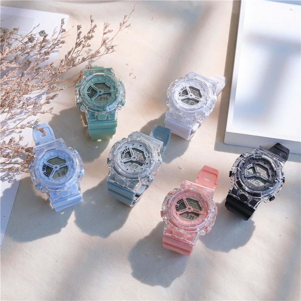 Korea Macaron Color Waterproof Sports Watch Men Women Unisex Digital ...