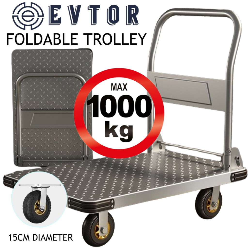 Evtor Trolley Hand Truck Foldable Platform Capacity 500KG/1000KG Push Cart Multifunctional ...