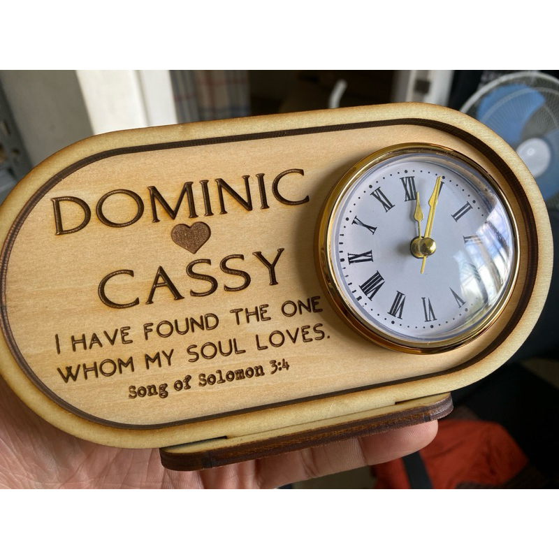 Hagabi Produkto Wedding Gift Desk clock with laser engrave giveaway and ...