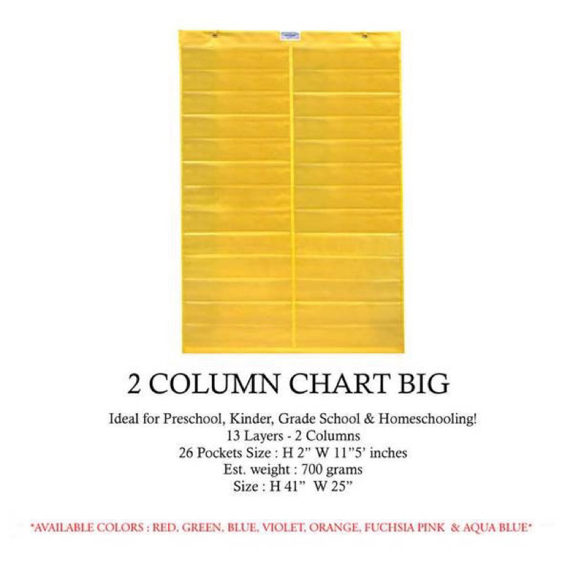 2 COLUMN CHART BIG BACK TO BACK | Shopee Philippines
