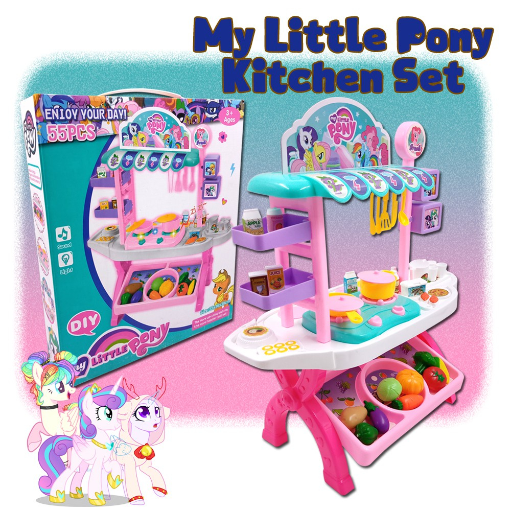 [ON HAND] Mini 55pcs My Little Pony & Frozen Kitchen Doll Set 1:16 High ...