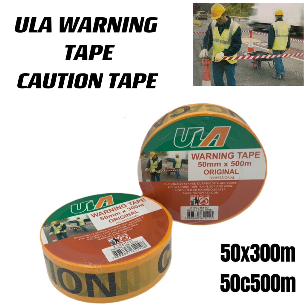 ULA caution tape warning tape 50mm x 300m 50mm x500m | Shopee Philippines