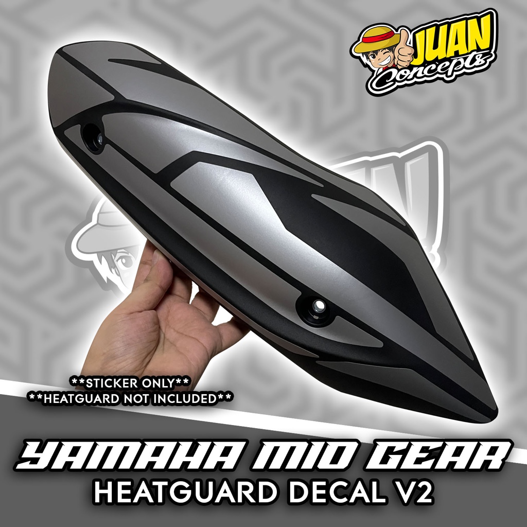 Yamaha Mio Gear Heatguard Decal Sticker(StripsPlainDesign) | Shopee ...