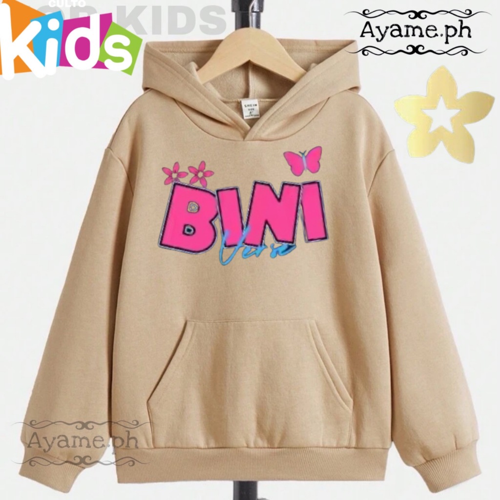 BINI hoodie jacket for kids cotton blooms aesthetics | Shopee Philippines