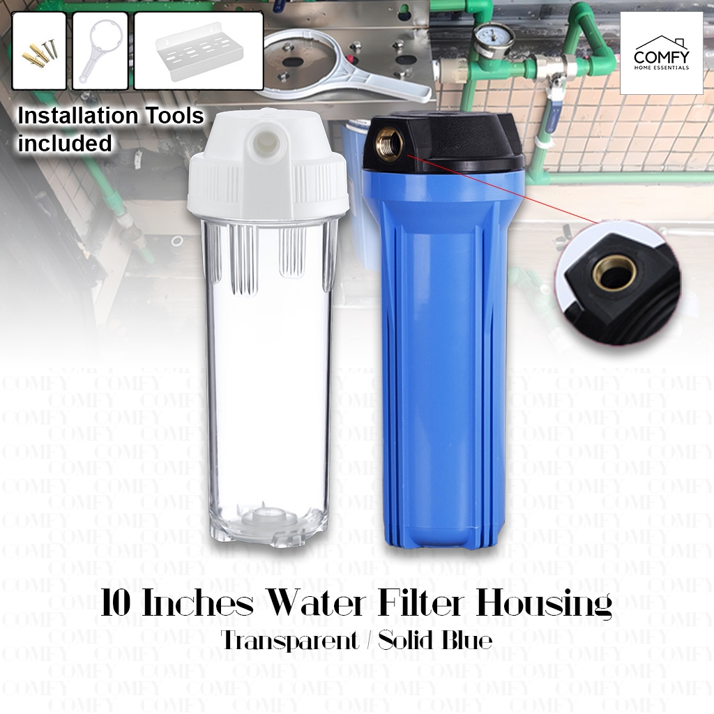 Water Filter Housing 10 Inches Sediment Slim Case Container Clear ...