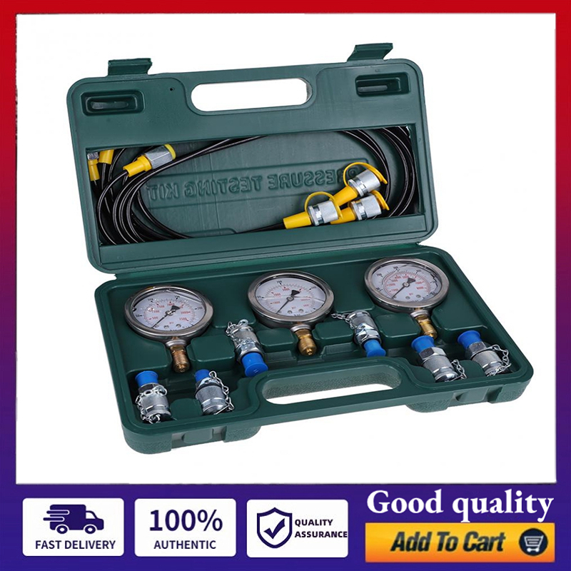 Hydraulic Pressure Guage Excavator Hydraulic Pressure Test Kit With ...