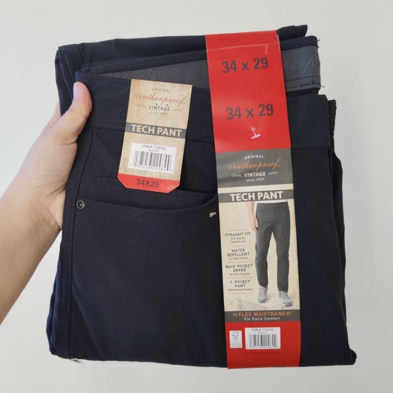 WEATHERPROOF VINTAGE TECH PANTS FOR MEN WITH FLEX WAISTBAND FOR EXTRA ...