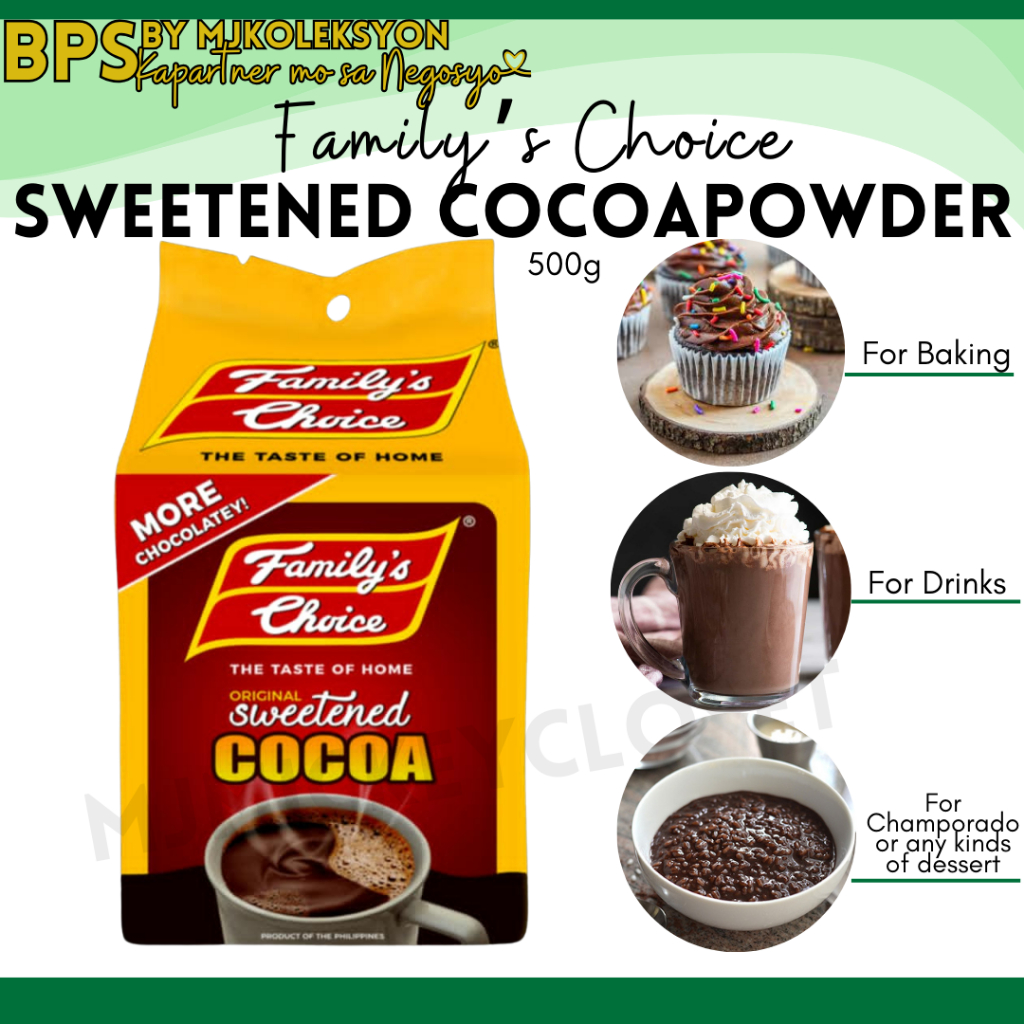 Sweetened Cocoa Powder 250 and 500g Family's Choice for Baking Drinks ...