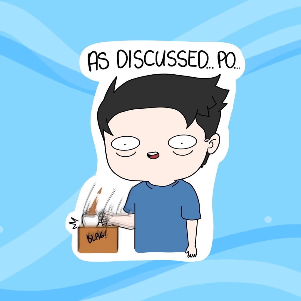 SSKAIT Boy Waterproof funny mood die cut sticker - As Discussed Po ...