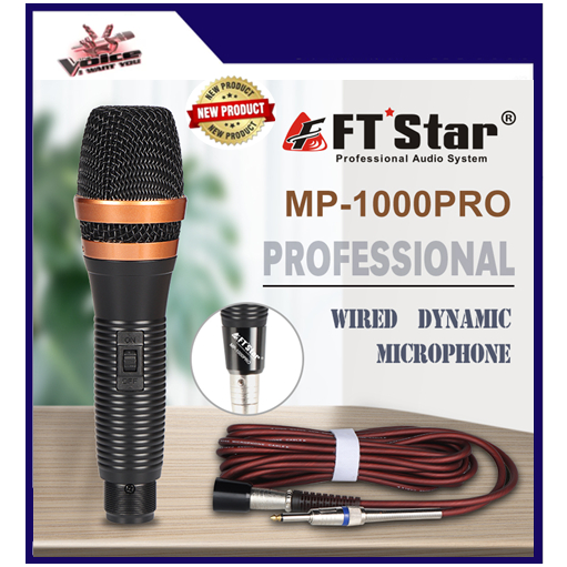 FT STAR MP-1000PRO Professional Dynamic Microphone (Original) Free Foam ...