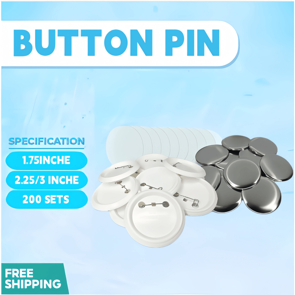 CUYI Button Pin China with Acetate Metal Pin Set 1.75inches / 2 ...