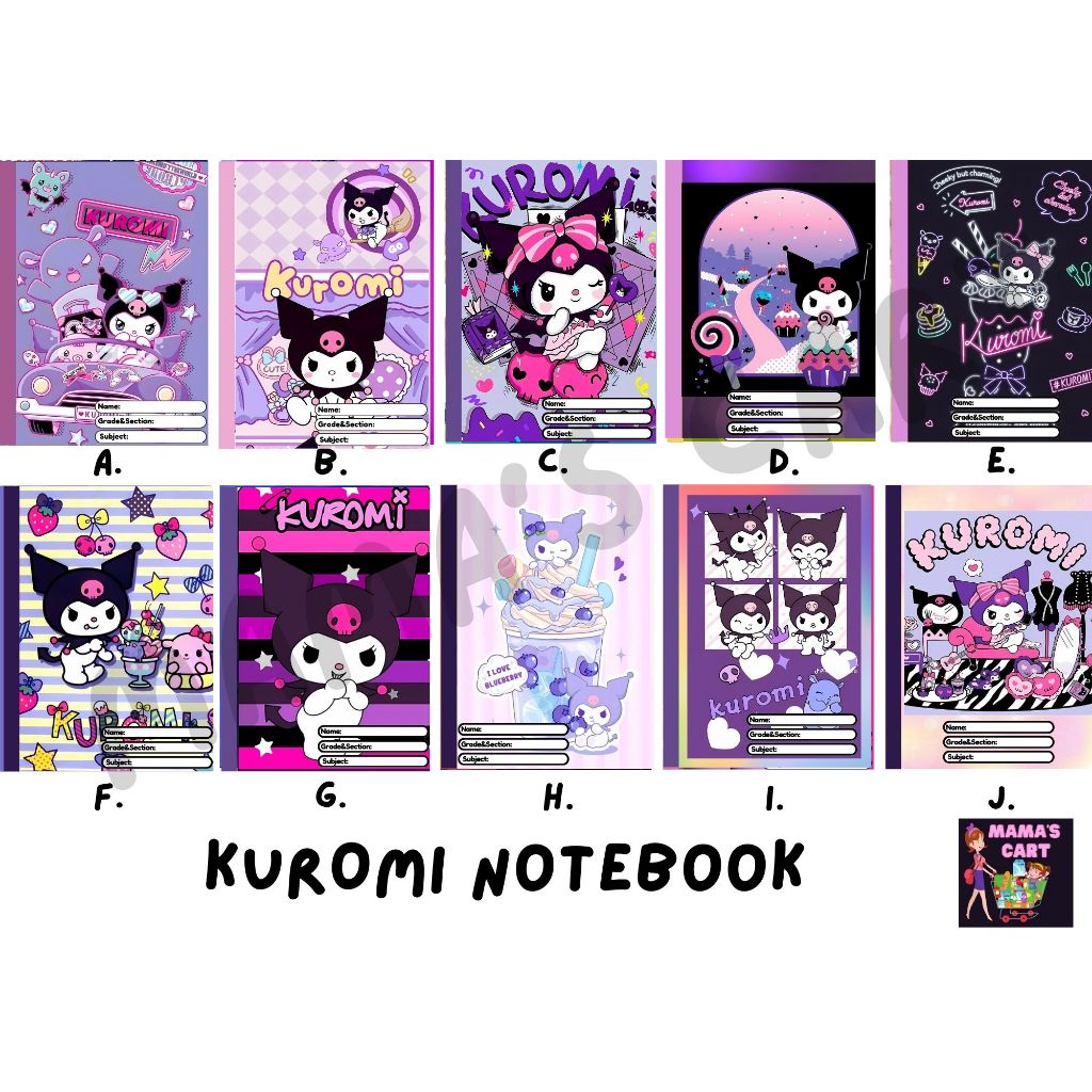 KUROMI A5 NOTEBOOK (5.8" X 8.3") – LAMINATED COVER, NO PLASTIC COVER ...
