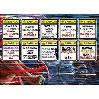 BABALA series vinyl stickers waterproof (1.6in x 1.4in) | Shopee ...