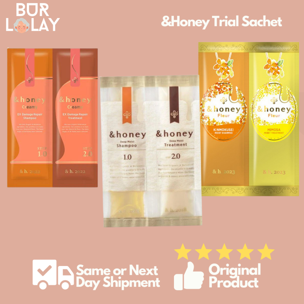 &Honey Tsubaki Purunt Shampoo & Treatment Trial Sachet Travel Size100% Authentic Direct from ...