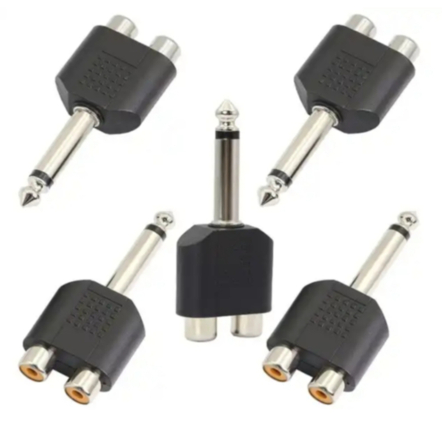 STEREO PL PLUG RCA CONBINATION ADAPTOR FEMALE A B C | Shopee Philippines