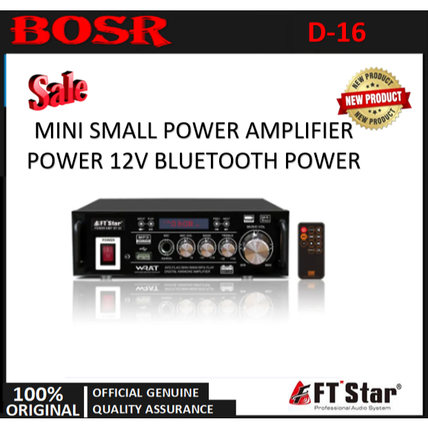 High-power mini small power amplifier D-16 audio amplifier 12V with ...