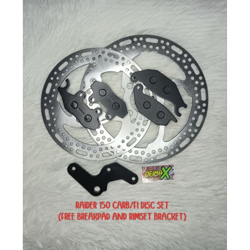 RAIDER 150 FI / CARB LIGHTEN DISC SET FRONT AND BACK WITH FREE BREAK ...