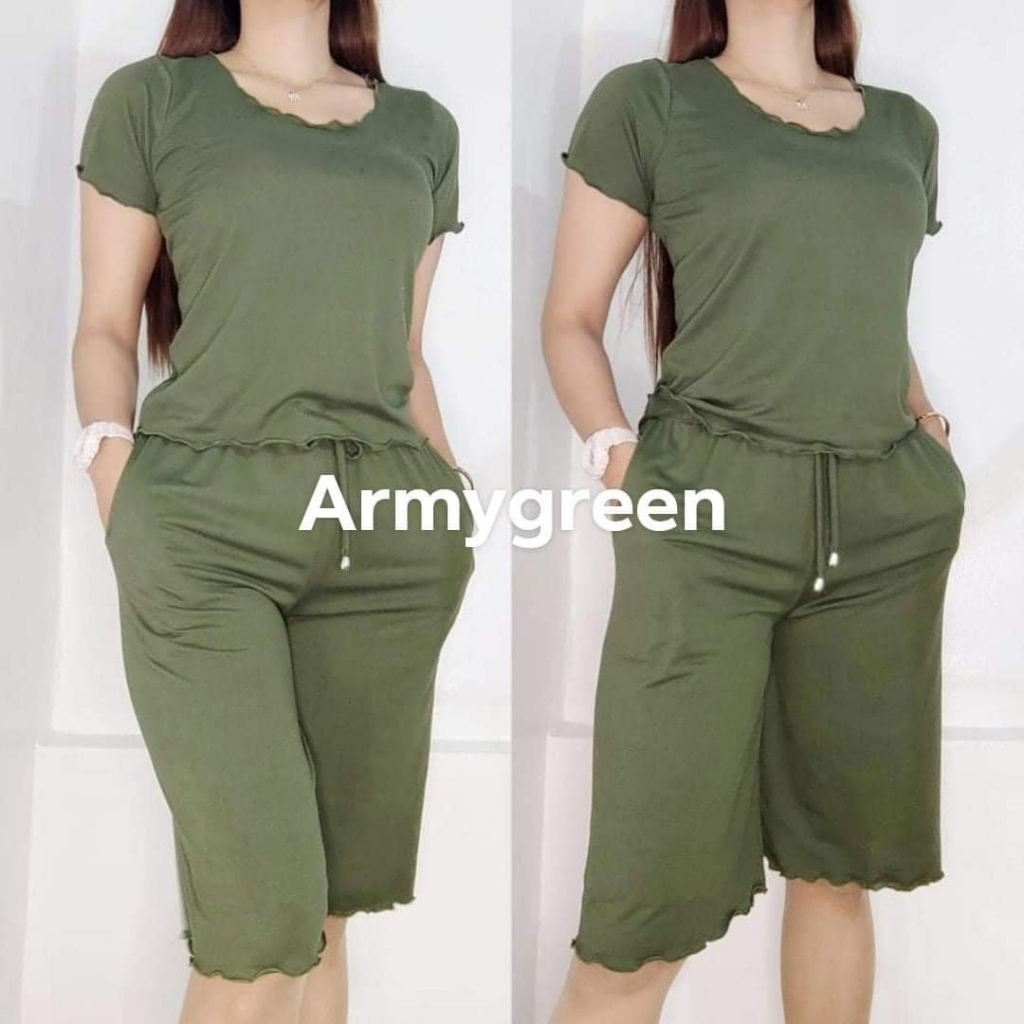 Plain Blouse and Tokong Squarepants Terno Womenswear with 2 Side Pocket ...