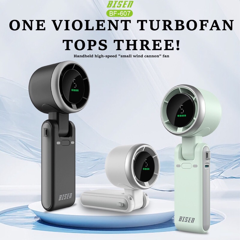 BISEN BF-607 Mini Fan USB Rechargeable Handheld Small Fan Outdoor ...
