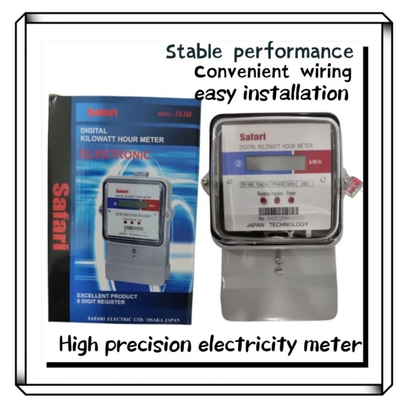 Safari SY-168 Electric Sub-Meter (60Amp) Digital LCD Screen Sub-Meter ...