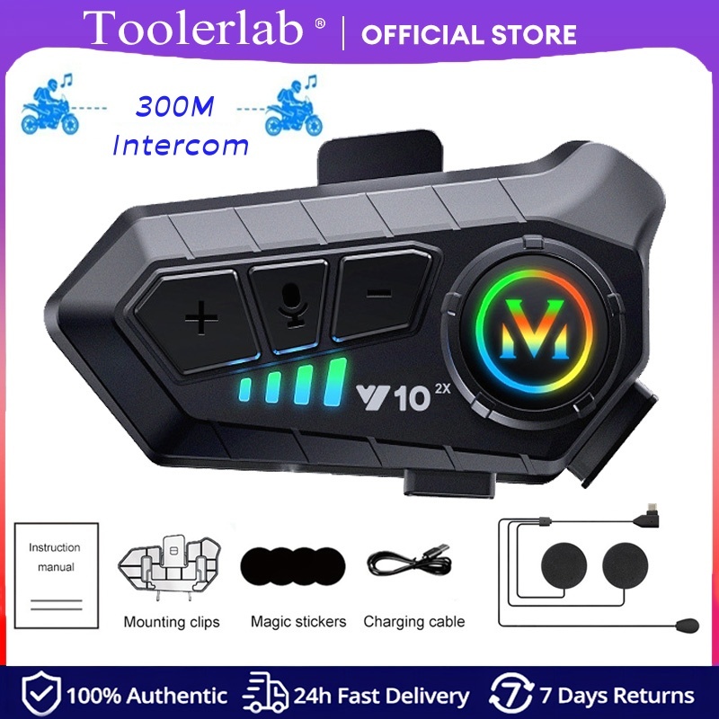 Motorcycle Helmet Intercom Wireless Hands-free Bluetooth Helmet ...