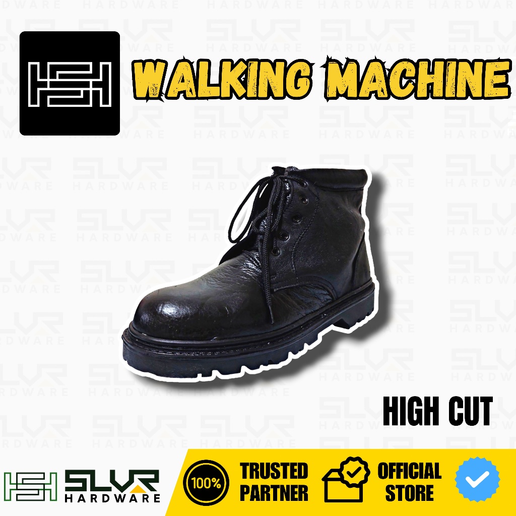 Walking Machine Safety Shoes High Cut Carabao Leather with Steel toe ...