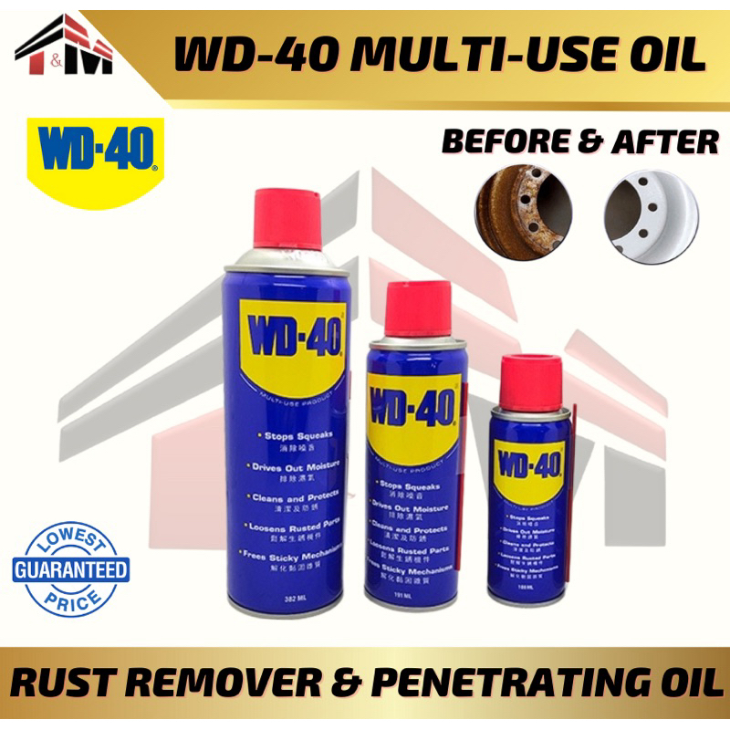 ORIGINAL WD40 MULTI-USE OIL / RUST REMOVER / PENETRATING OIL | Shopee ...