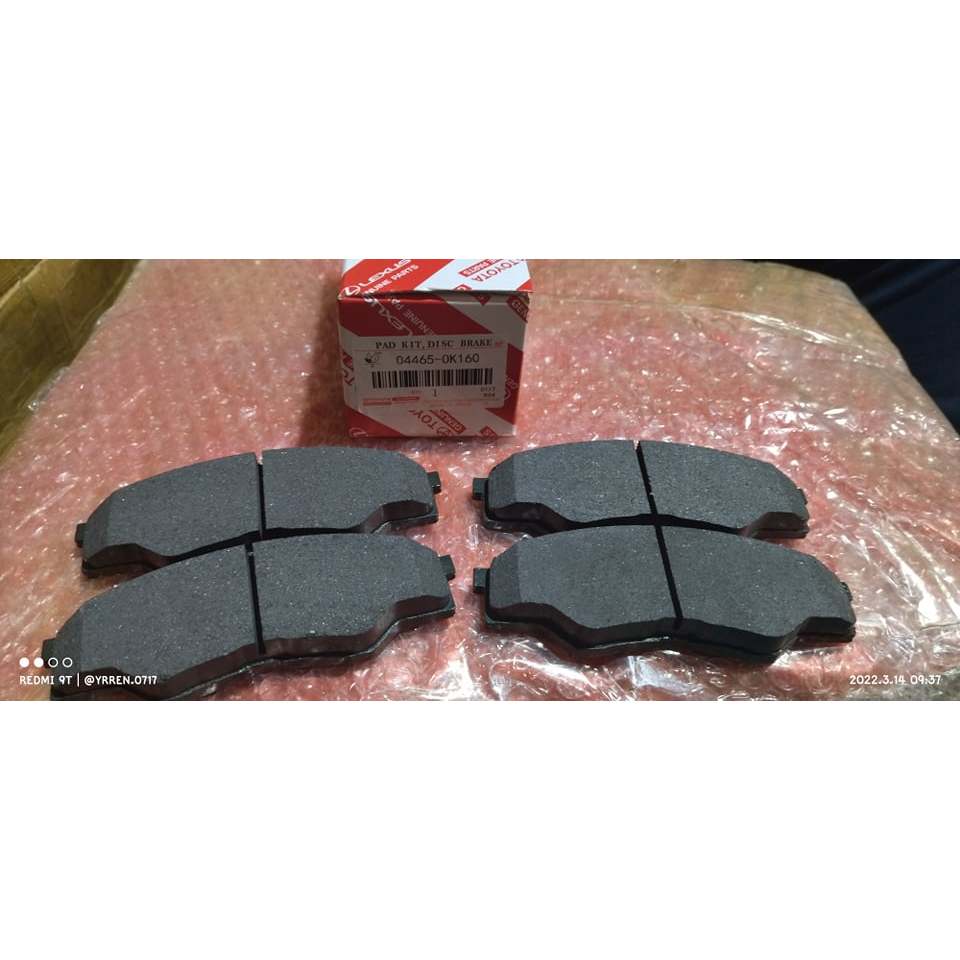 (04465-0K160) BRAKE PAD FA TOYOTA INNOVA 2003-2016 TOYOTA HILUX 2004-2015 | Shopee Philippines