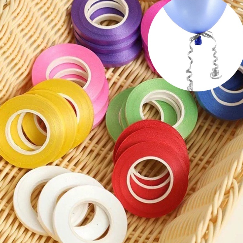 10m Balloons Ribbon Latex Balloon Satin Ribbon Roll Wedding Birthday ...
