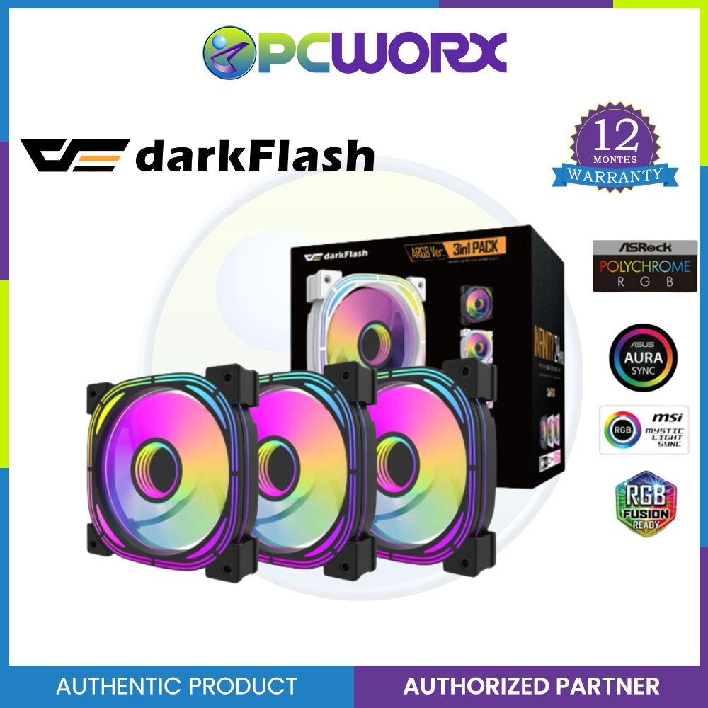 DarkFlash Infinity 24 ARGB 3-in-1 with Controller Remote ARGB Chassis ...