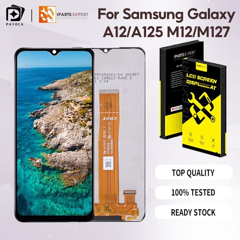 Original LCD For Samsung Galaxy A12 M12 LCD With Frame Display Touch ...
