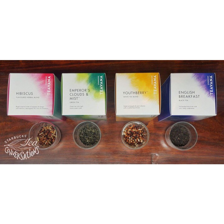 STARBUCKS Teavana Retail PER SACHET, English Breakfast, Green Tea ...