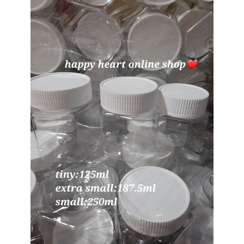 Hexagon Plastic Jar/with free shrinkable plastic seal | Shopee Philippines