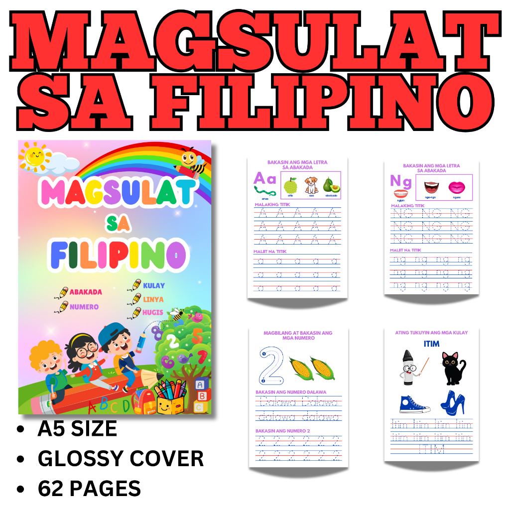 MAGSULAT SA FILIPINO BOOKLET 62 PAGES PAGSASANAY SA PAGSUSULAT A-Z ...