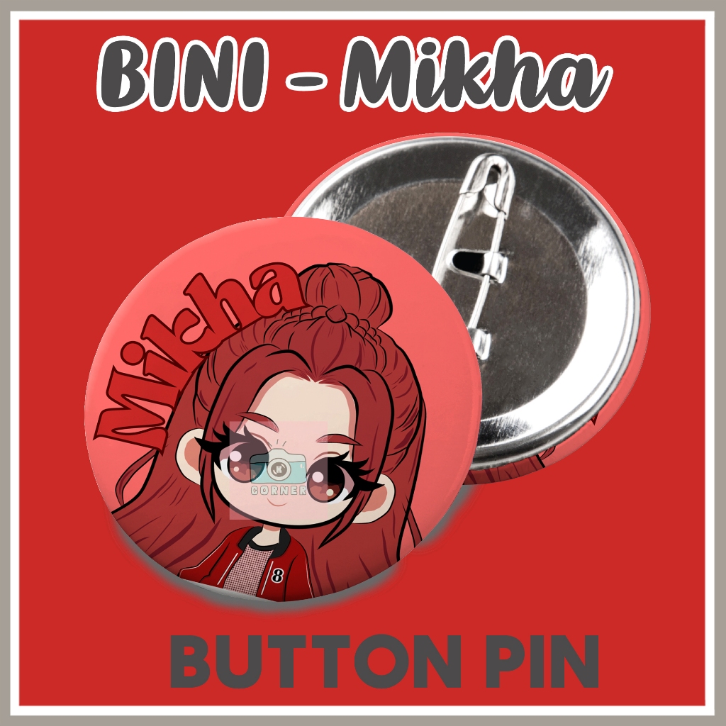 BINI Mikha Lim Button Pin 32 mm Chibi Cartoon Style | Shopee Philippines