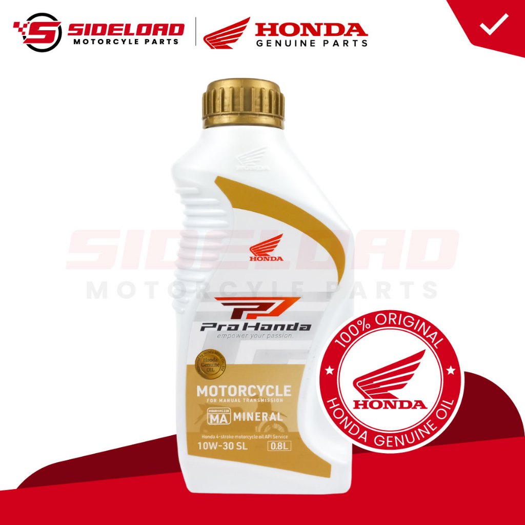 Engine Oil 4T SL 10W30 MA - Gold (800ml & 1L) - Honda Genuine | Shopee ...