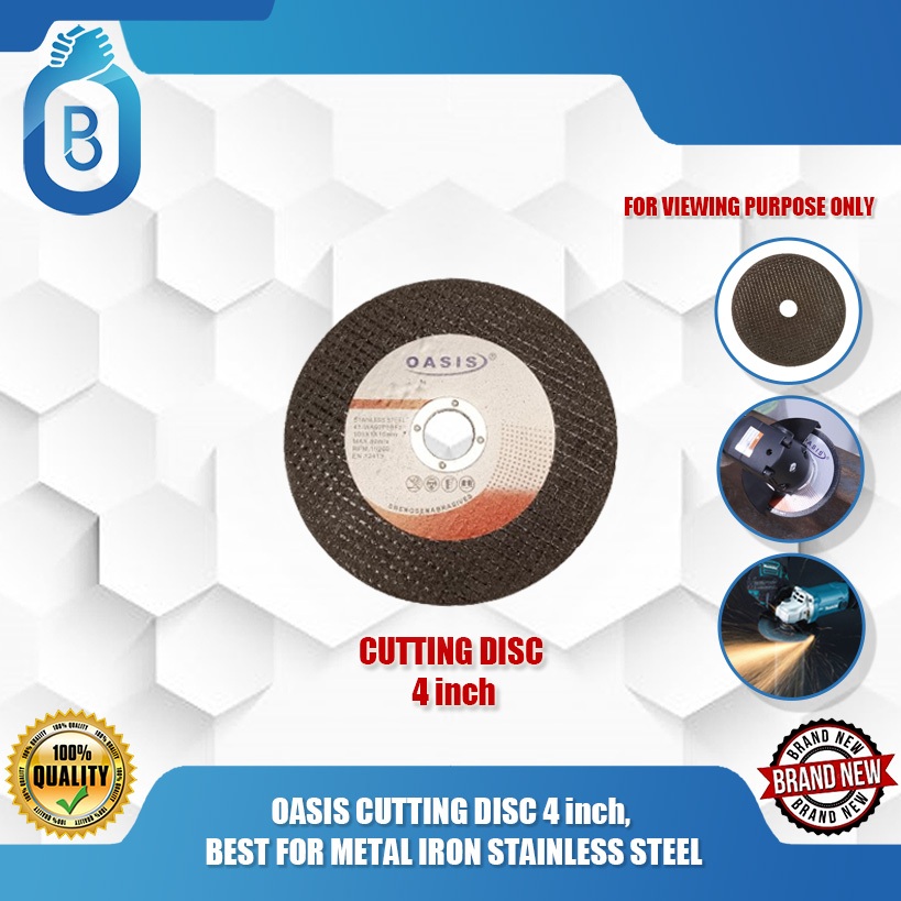 OASIS CUTTING DISC 4inc, BEST FOR METAL IRON STAINLESS STEEL | Shopee ...