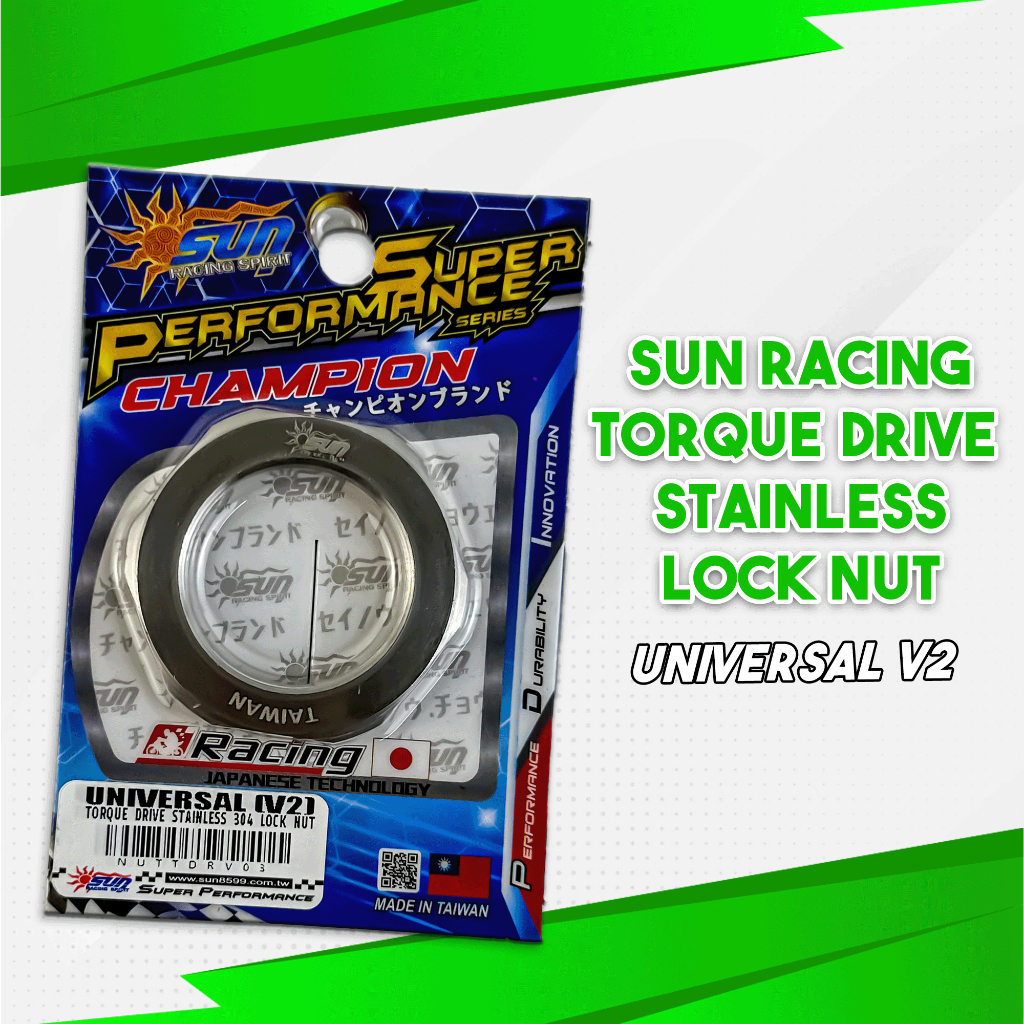 TORQUE DRIVE STAINLESS LOCK NUT-SUN RACING (UNIVERSAL V2) | Shopee ...