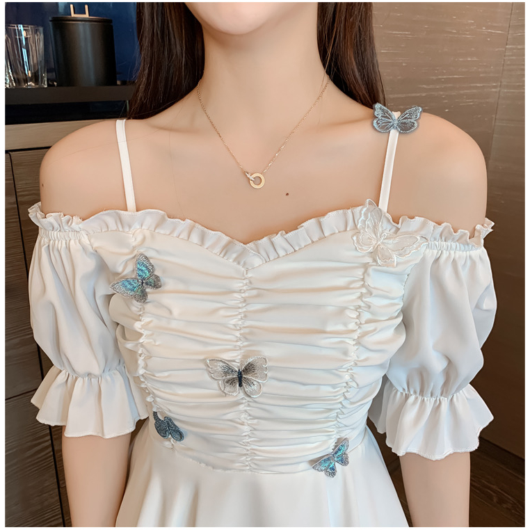 Summer white dress for woman casual dress for civil wedding mini ...