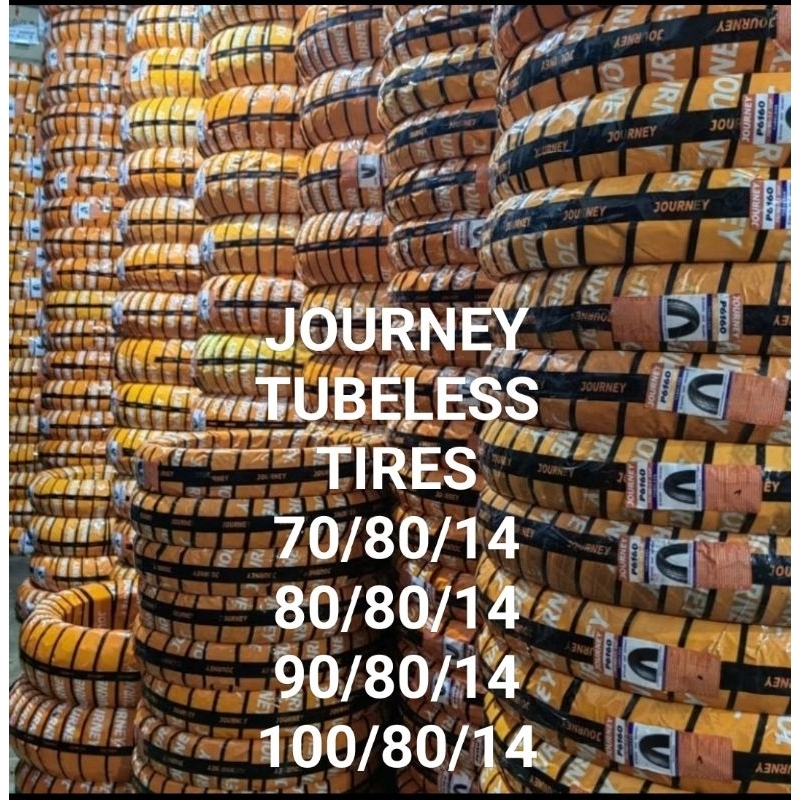 JOURNEY QUALITY TUBELESS TIRES P6138 70/80/14 80/80/14 90/80/14 100/80 ...