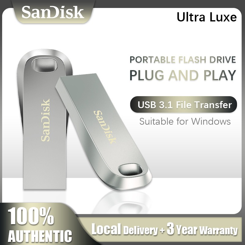 SanDisk 100% Original Genuine Ultra Luxe USB 3.1 USB Flash Drive 128GB ...