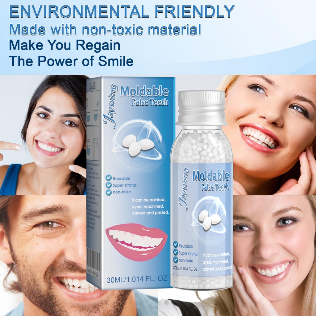 Jaysuing Moldable False Teeth 30ml Temporary Tooth Repair Kit Filling ...
