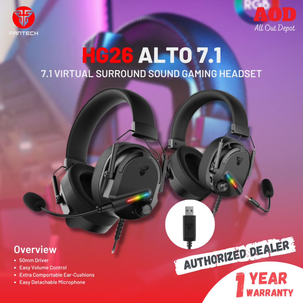Fantech ALTO HG26 7.1 RGB Virtual Surround Sound Gaming Headphone ...