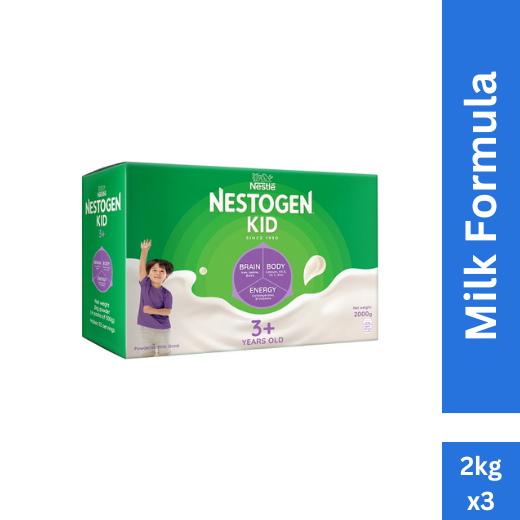 Nestogen Kid 3+ Powdered Milk For Children Above 3 Years Old 2kg Bundle ...