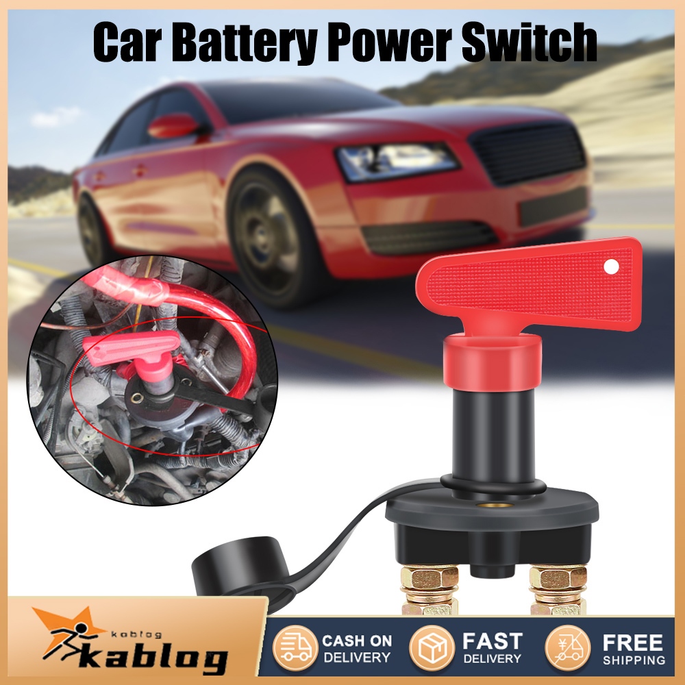 12V 24V Rotating Power Switch Isolator Battery Disconnect Red Key Cut ...