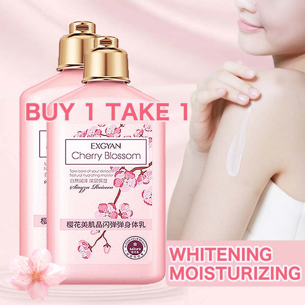 【BUY 1 TAKE 1】Japan Sakura Whitening Body Lotion Cherry Blossom Glutathione Skin care Lotion ...