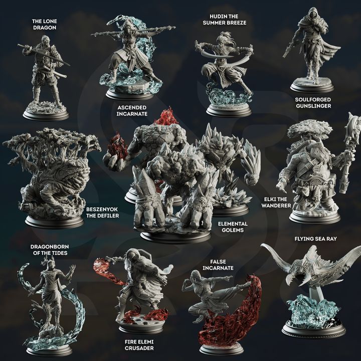 War of the Elements by DM Stash miniatures DND tabletop minis August ...