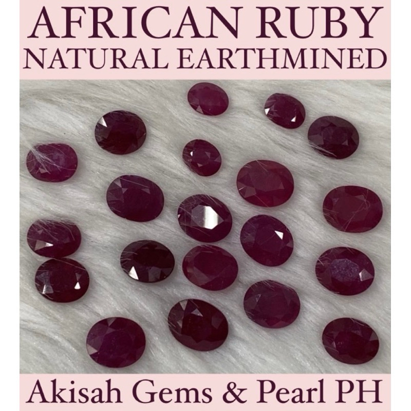 AFRICAN RUBY - NATURAL EARTHMINED GEMSTONE. GRADE: AA. LOOSE STONE ONLY ...