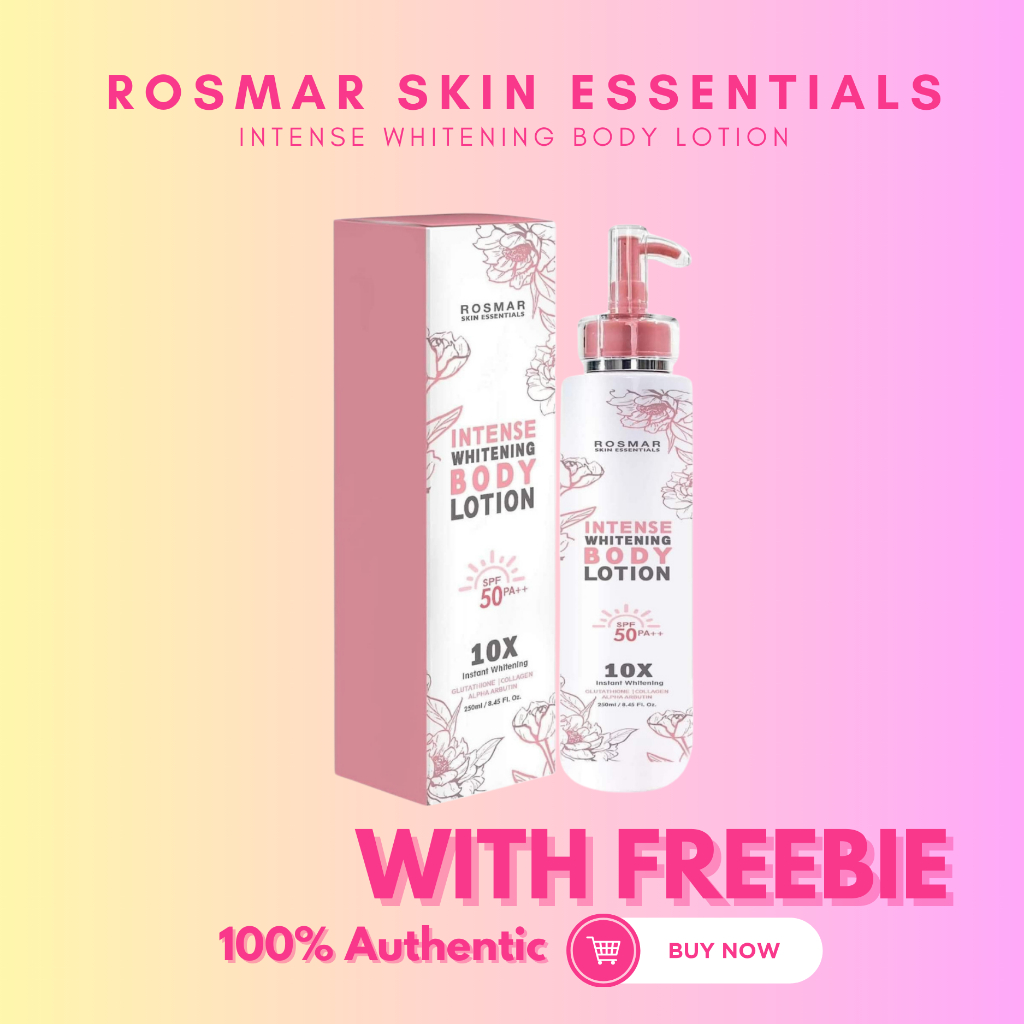 ROSMAR INTENSE WHITENING BODY LOTION WITH SPF 50 PA+++ | Shopee Philippines