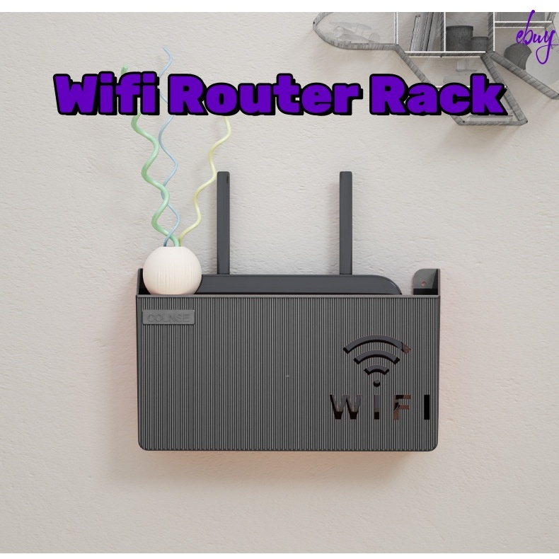 Wall mounted wireless WiFi router shelf storage box, ABS plastic ...